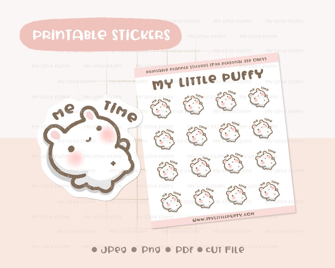Me Time Printable Planner Sticker/ Relaxing Planner Sticker/ Rest ...
