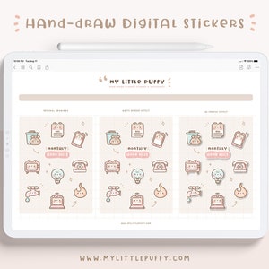 Cute Digital Stickers/ Budget Digital Stickers/ Monthly Expenses ...