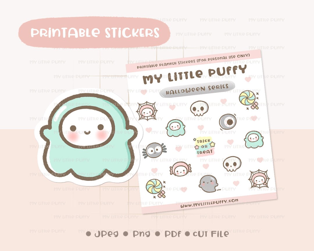 Cute Halloween Printable Planner Sticker/ Halloween Planner Sticker ...