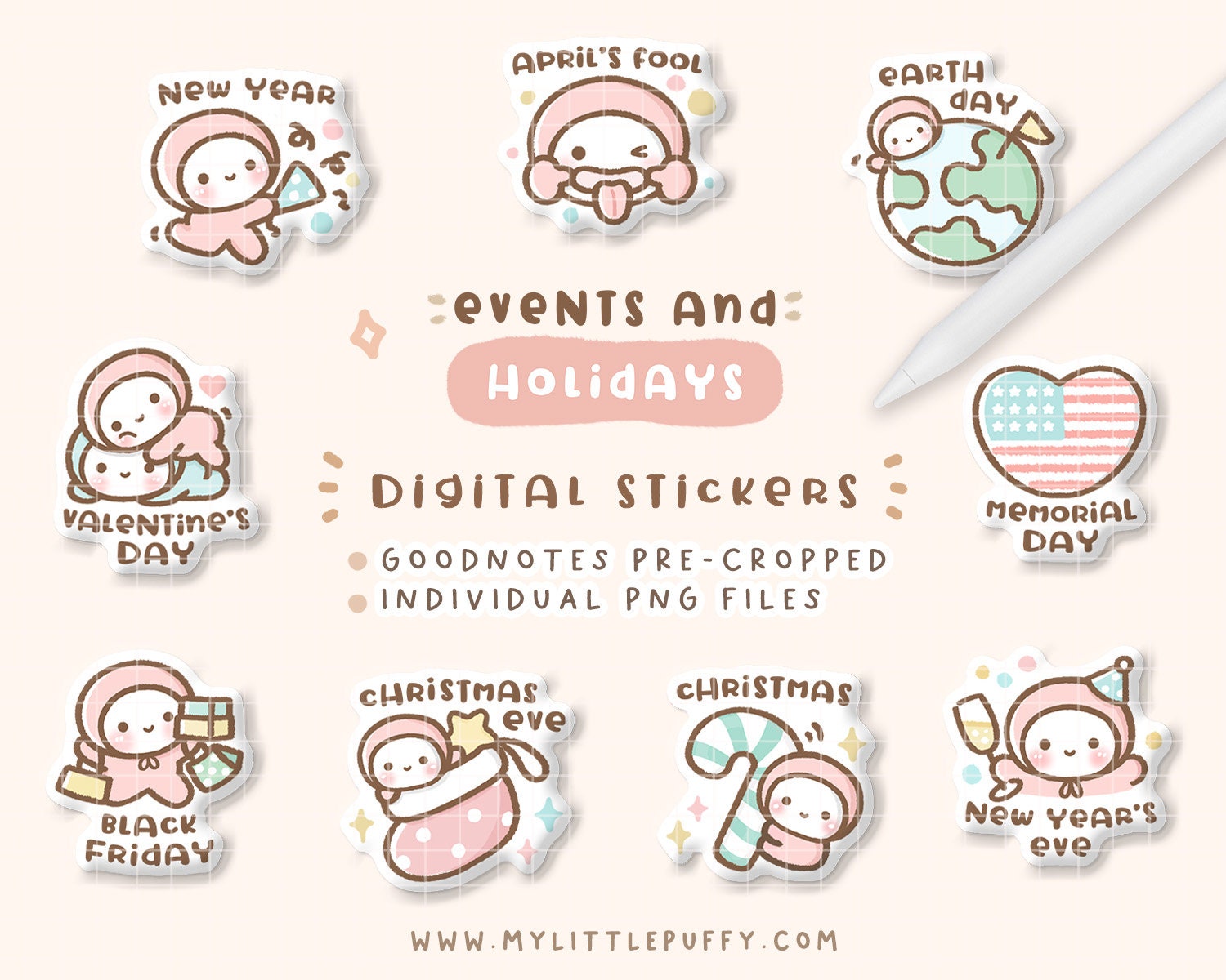 Public Holidays Digital Planner Stickers/ Holidays and Events - Etsy