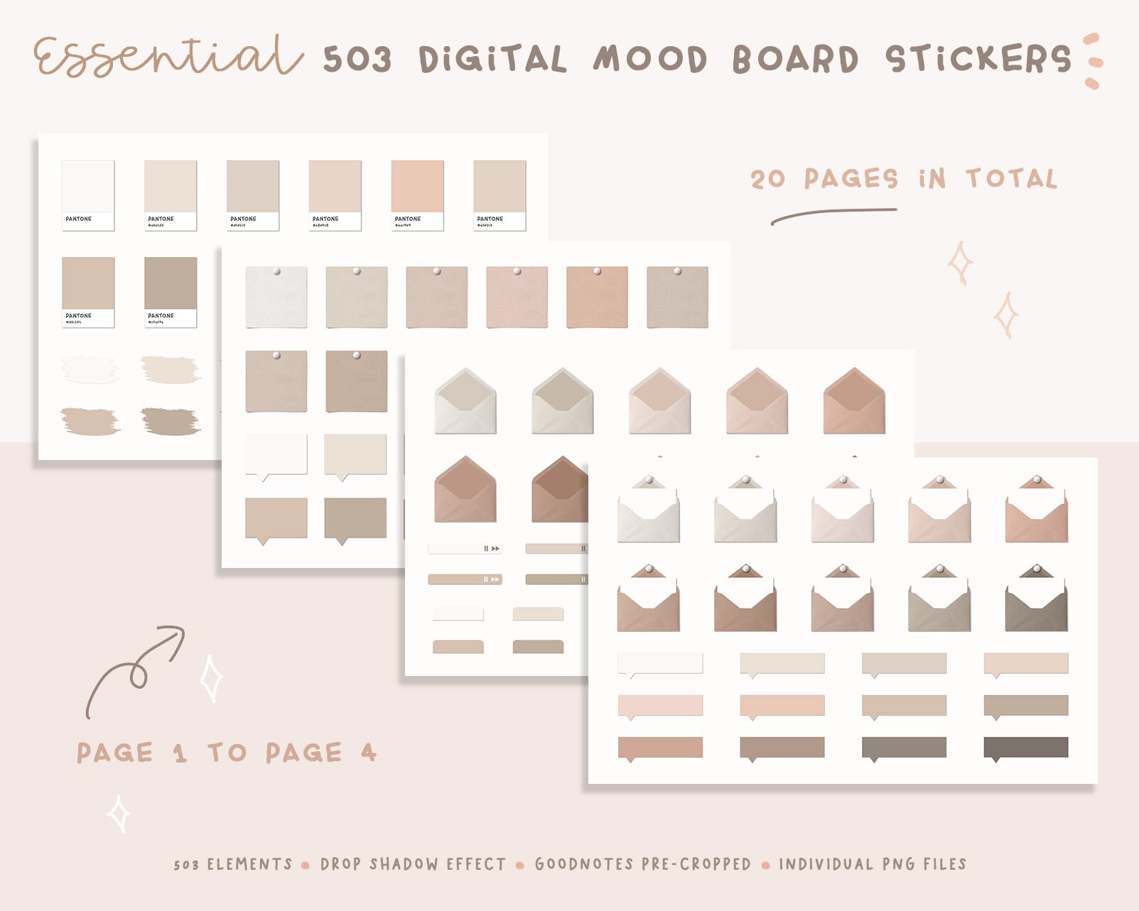 Digital Mood Board Stickers/ Vision Board Digital Stickers - Etsy