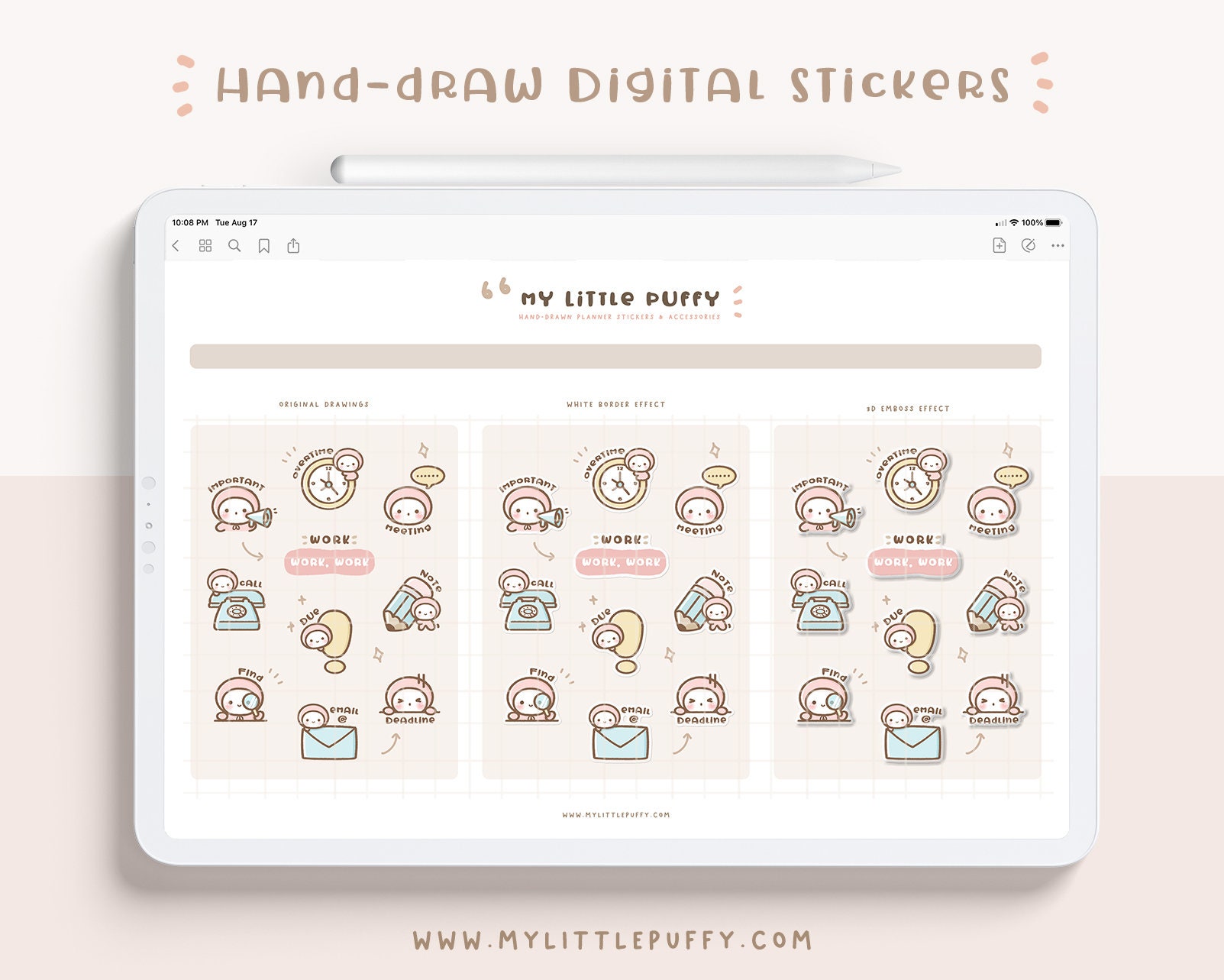 Cute Work Digital Stickers/ Work Digital Planner Stickers/ to Do List ...