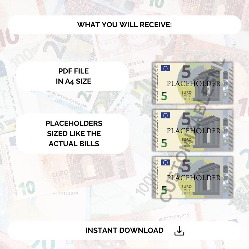 Printable Cash Placeholders for Savings, Budget Binder Cash Envelope ...