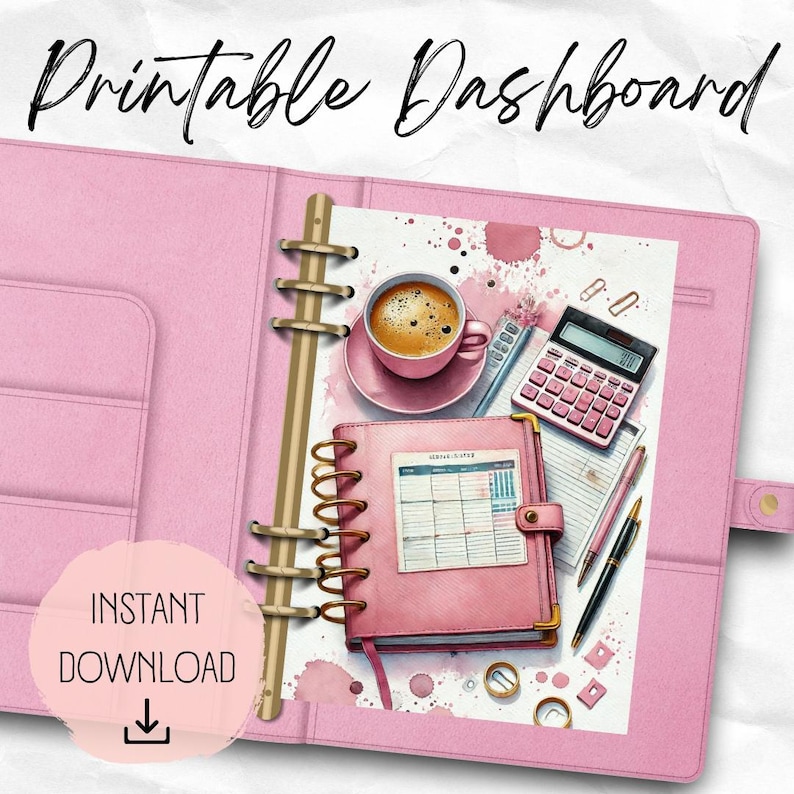 Planner Dashboard Printable, Planner Printable, Happy Planner Dashboard ...