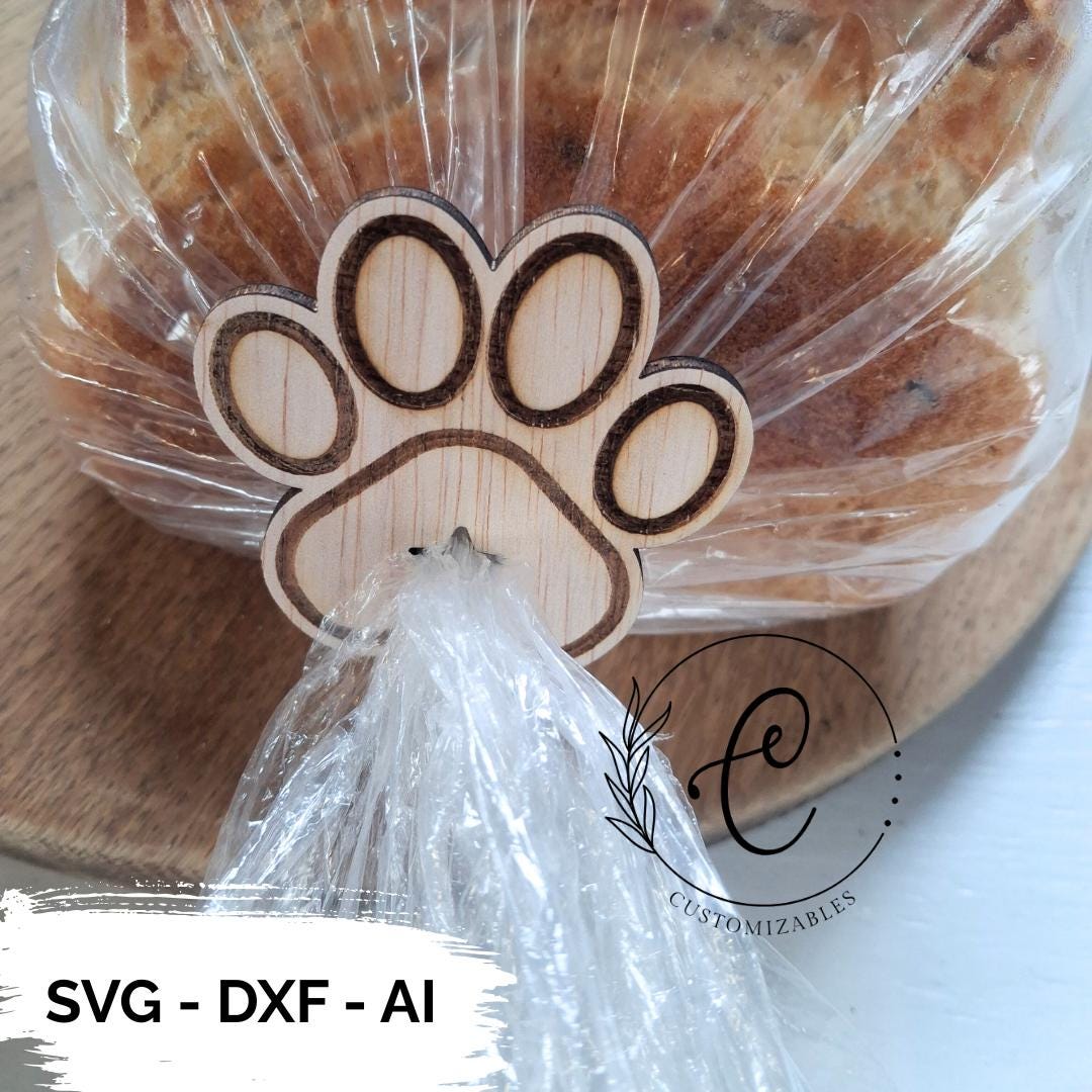 Reusable Wooden Bread Clip SVG | Laser Cut Bag Clip File | Eco Friendly ...