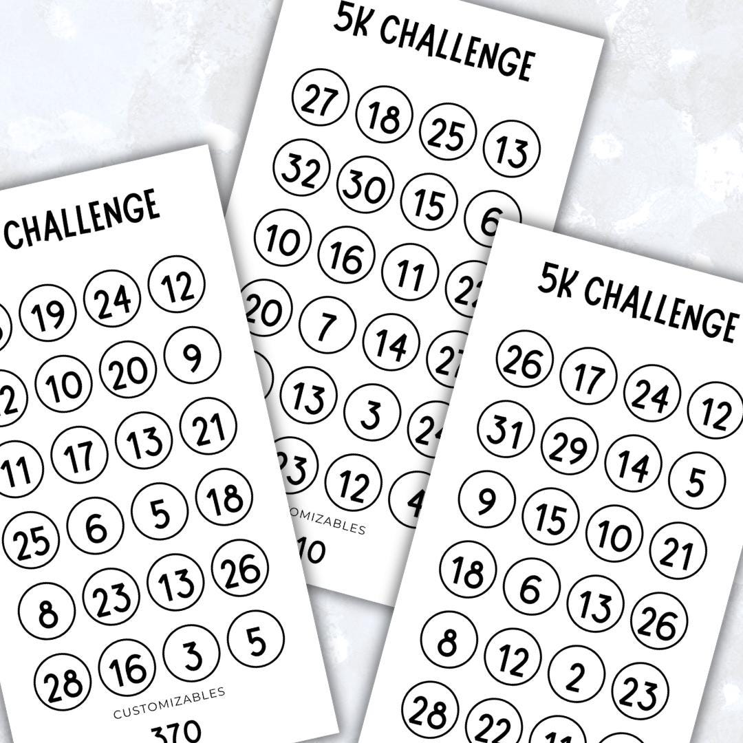 The Basic 5K Savings Challenge - Save 5000 Money Tracker Printable, A6 ...