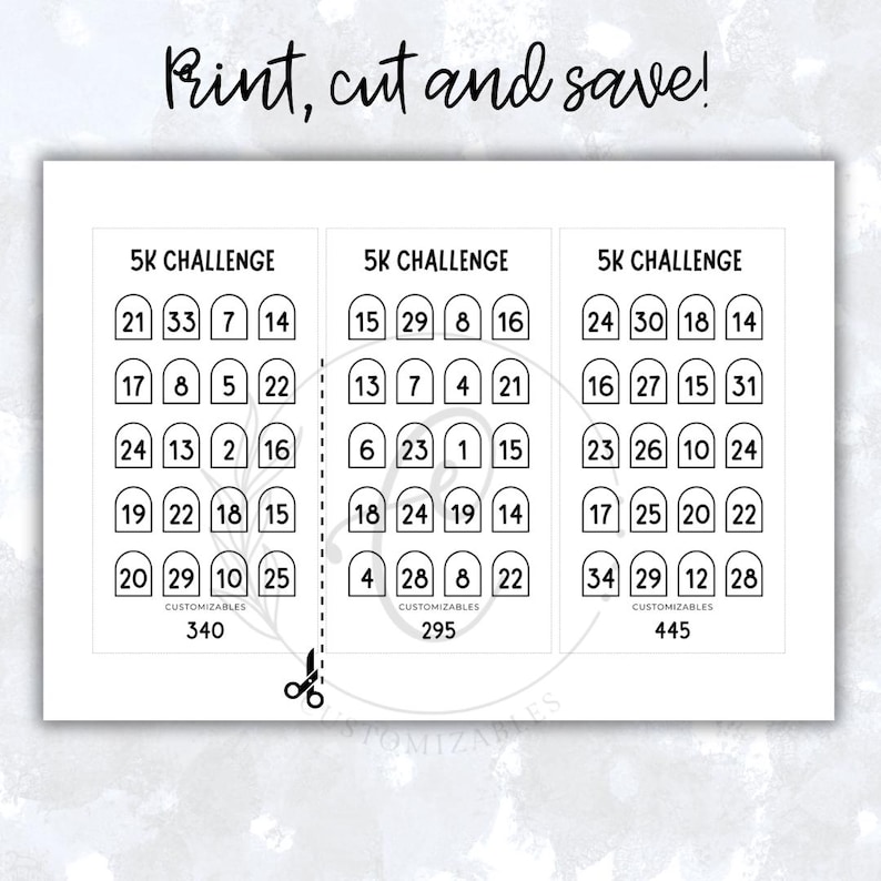 The Basic 5K Savings Challenge - Save 5000 Money Tracker Printable, A6 ...