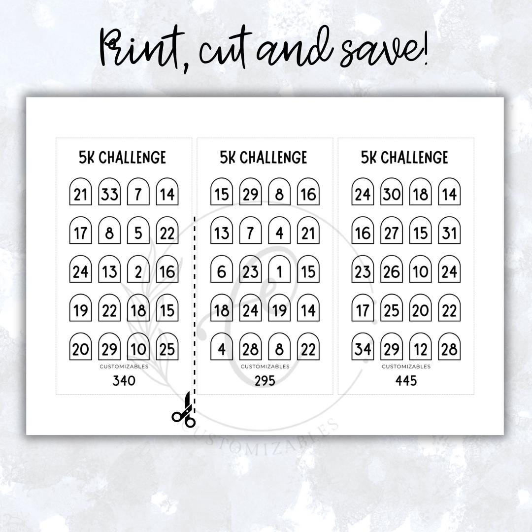 The Basic 5K Savings Challenge - Save 5000 Money Tracker Printable, A6 ...