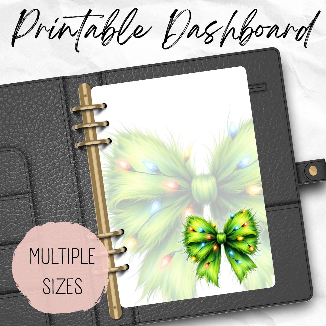 Planner Dashboard Printable, Planner Printable, Happy Planner Dashboard ...