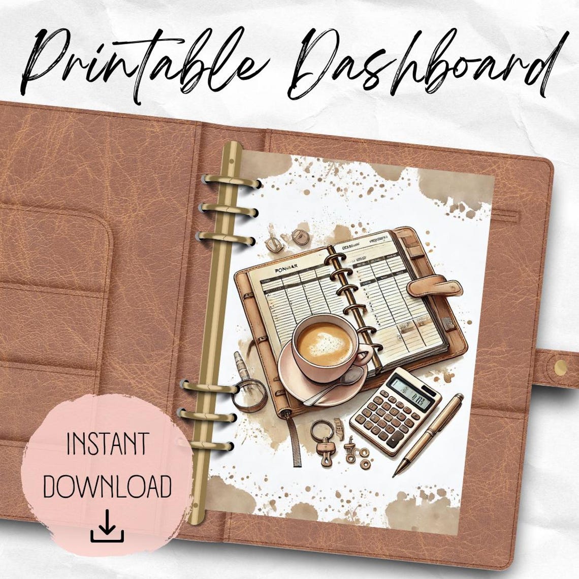 Planner Dashboard Printable, Planner Printable, Happy Planner Dashboard ...
