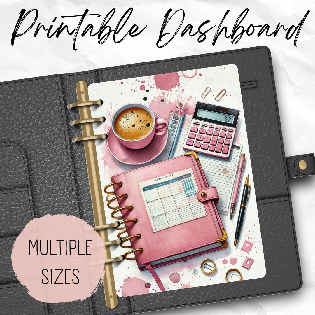 Planner Dashboard Printable, Planner Printable, Happy Planner Dashboard ...
