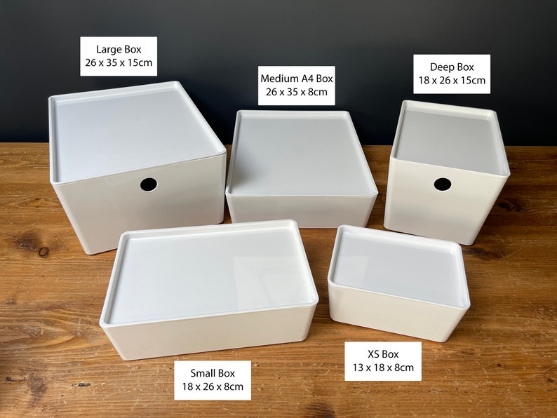 Personalised Large Stackable Storage Boxes With Lid | White | Choice of ...