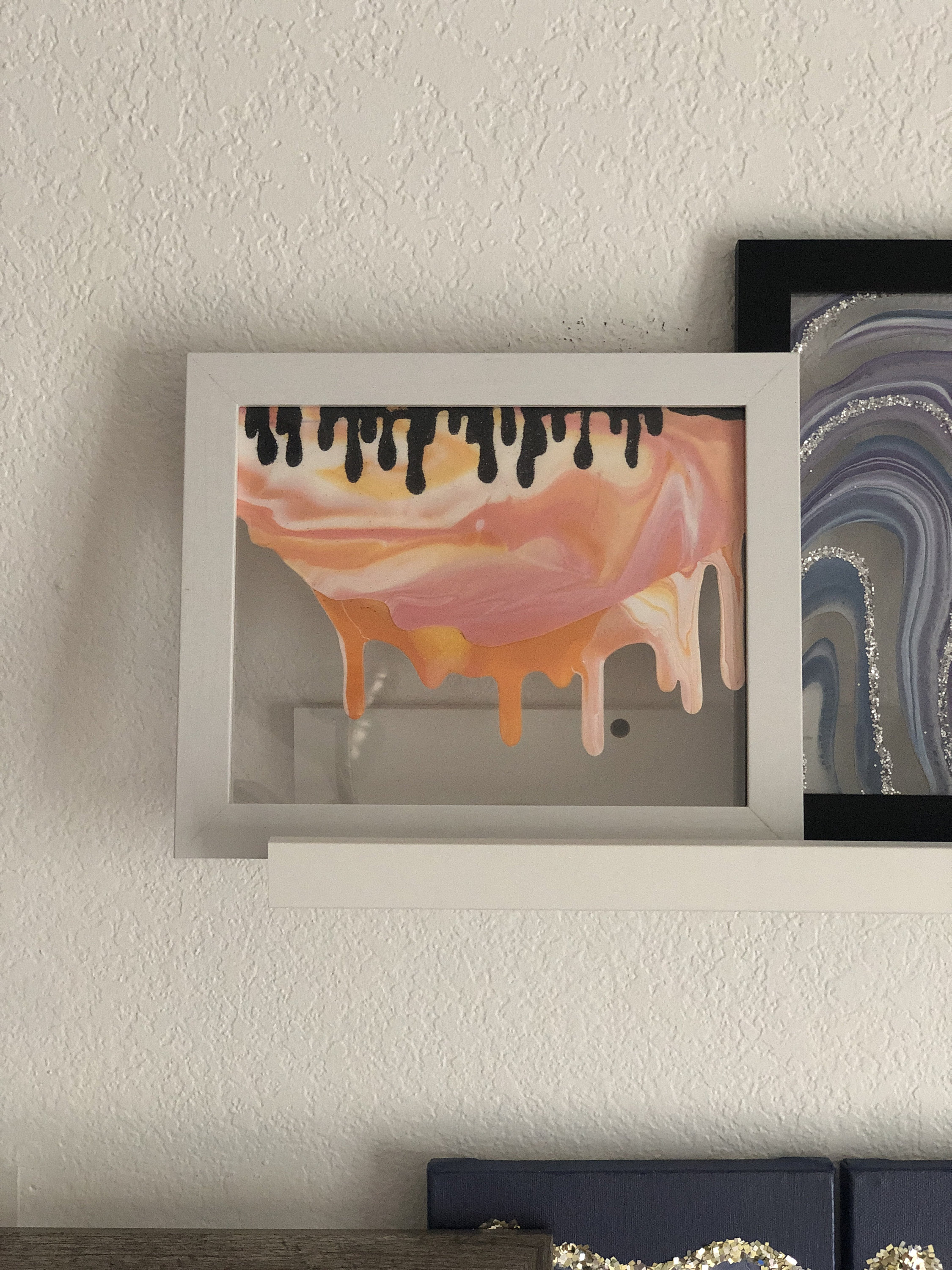 DRIP 8x10 Fluid Art Collage Frame With Glitter Detail Very - Etsy UK