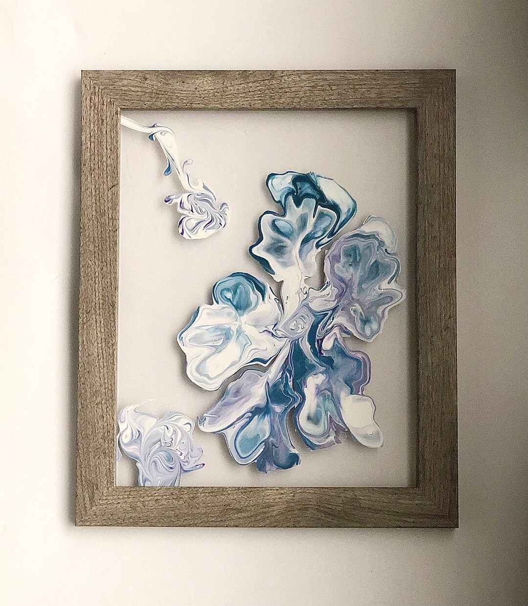 8x10 Earthy Collage Frame With Fluid Art Motives Very Light Weight Can ...