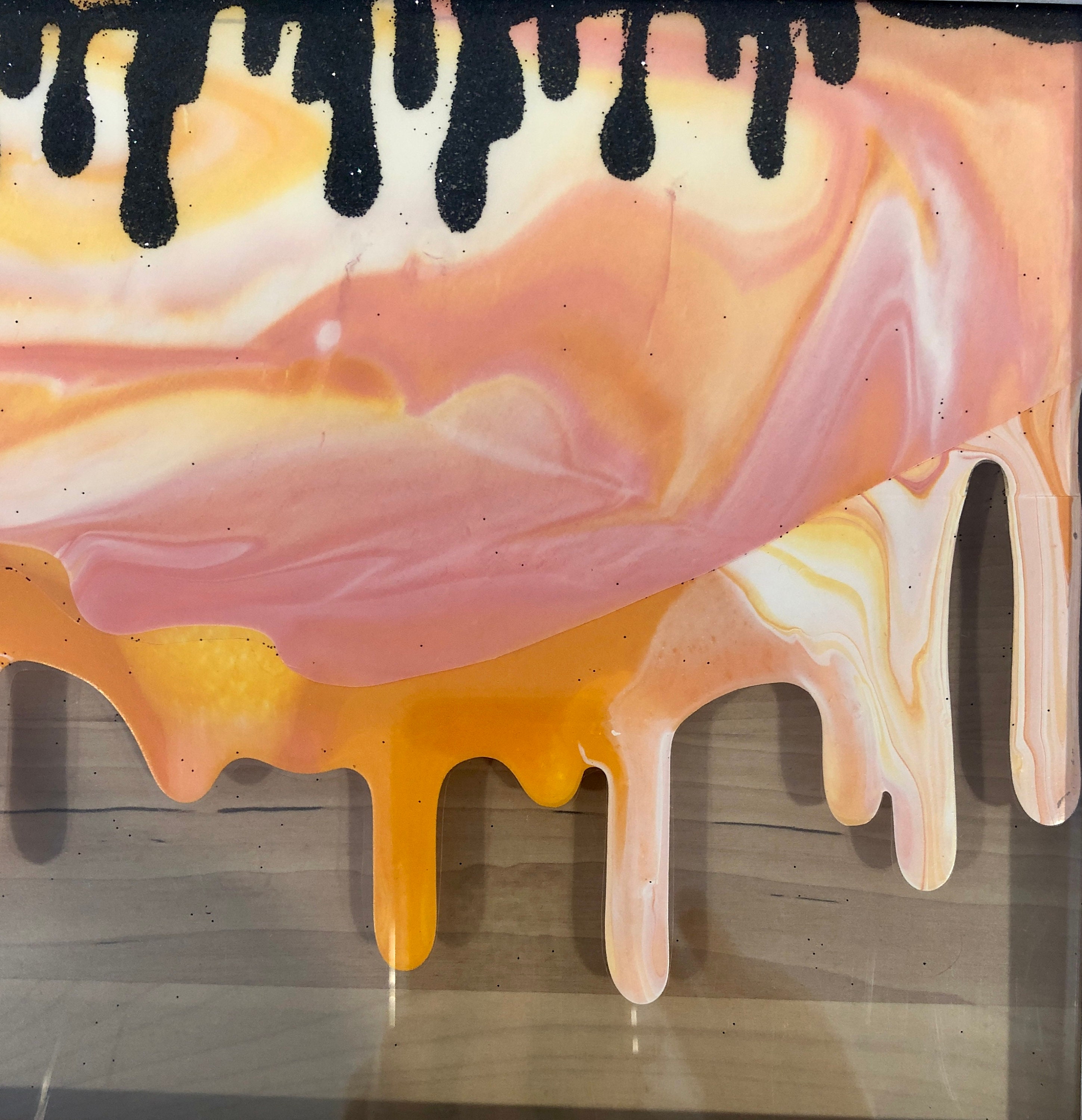 DRIP 8x10 Fluid Art Collage Frame With Glitter Detail Very - Etsy UK