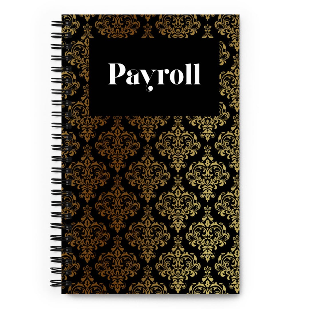 Elegant Spiral Notebook, Payroll Spiral Notebook, Payroll Notebook ...