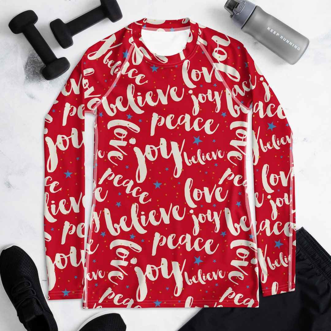 Women's Rash Guard Christmas Rash Guards Fun Holiday - Etsy