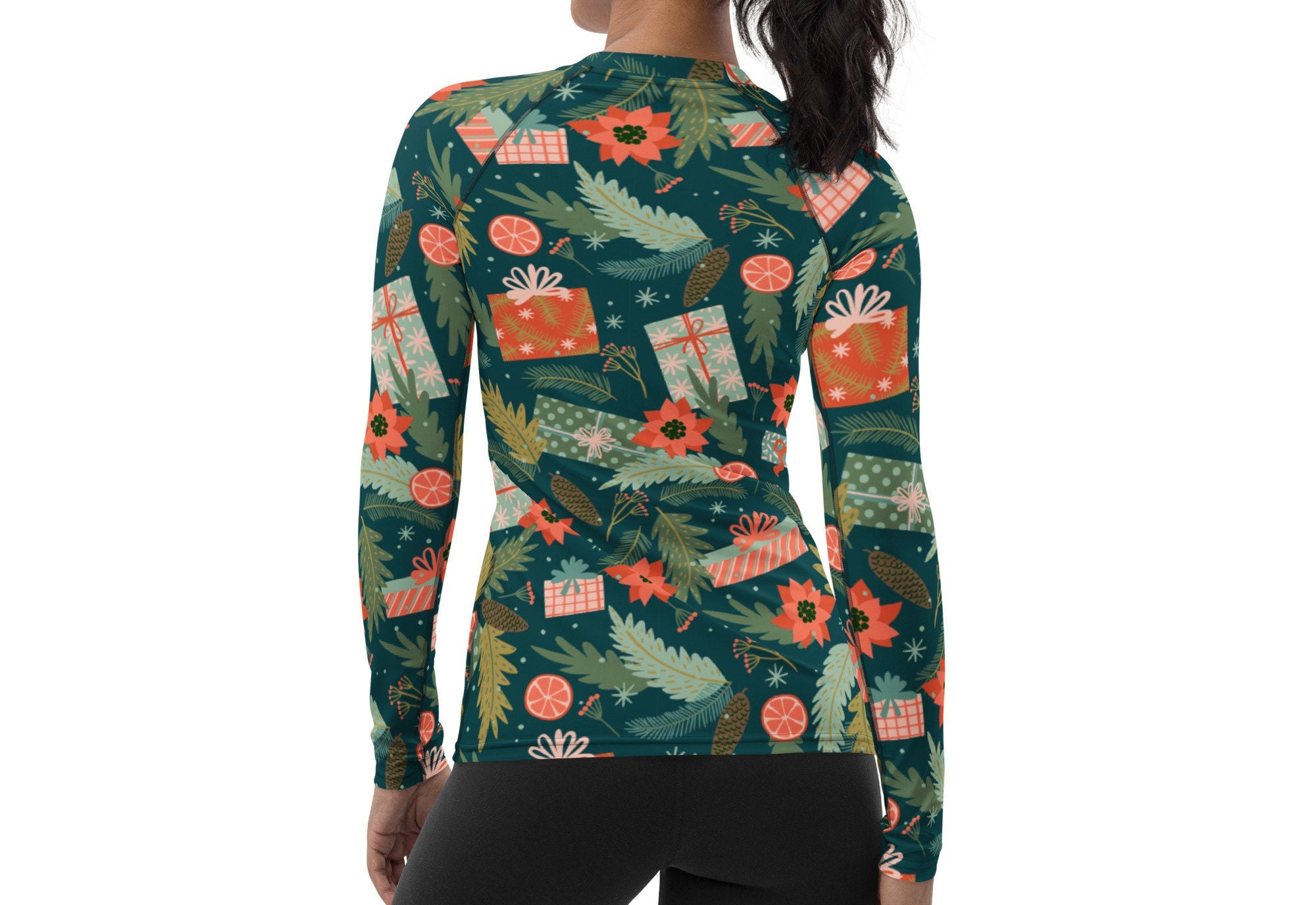 Christmas Rash Guards Womens Rash Guard Christmas Rash - Etsy Australia