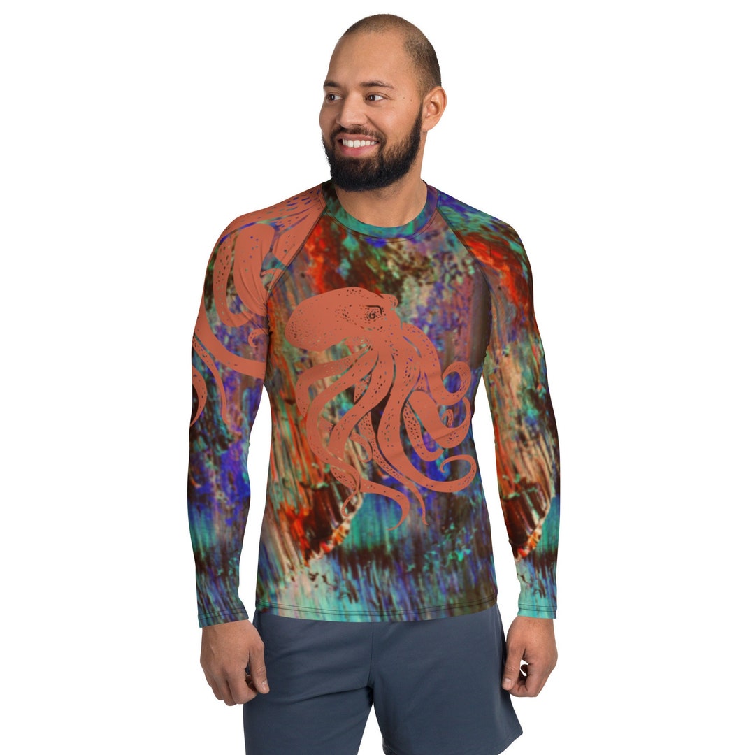 Aquatic Collection: Octopus Rash Guard, Nautical Rash Guards, Ocean ...