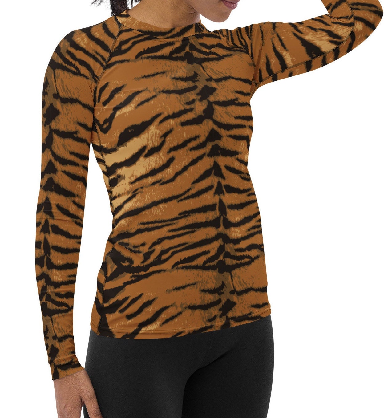 Fall Rash Guard, Tiger Rash Guard, Tiger Print Rash Guard, Cute Rash ...