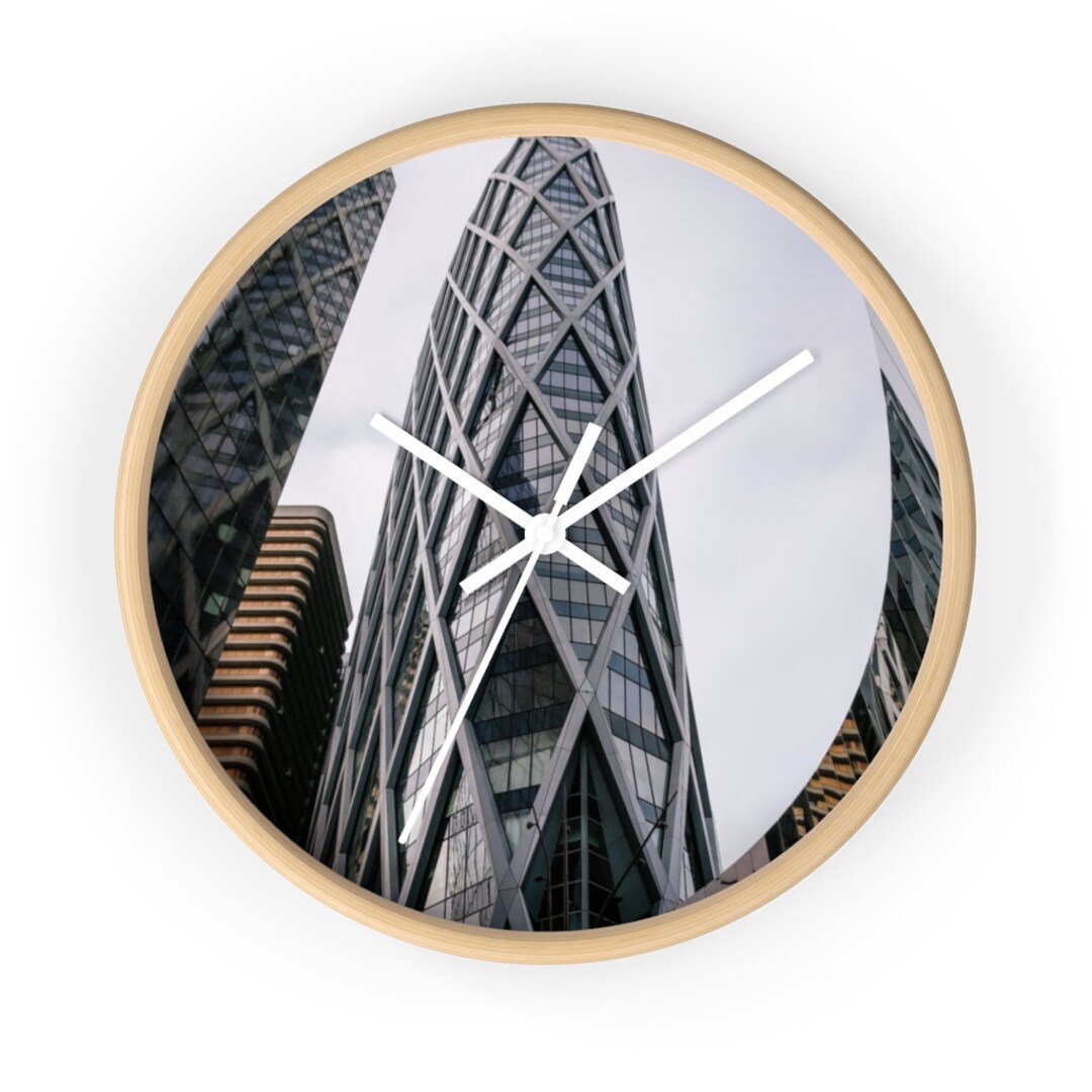 City Life Wall Clock, High Rise Building Wall Clocks, Modern Home Decor ...