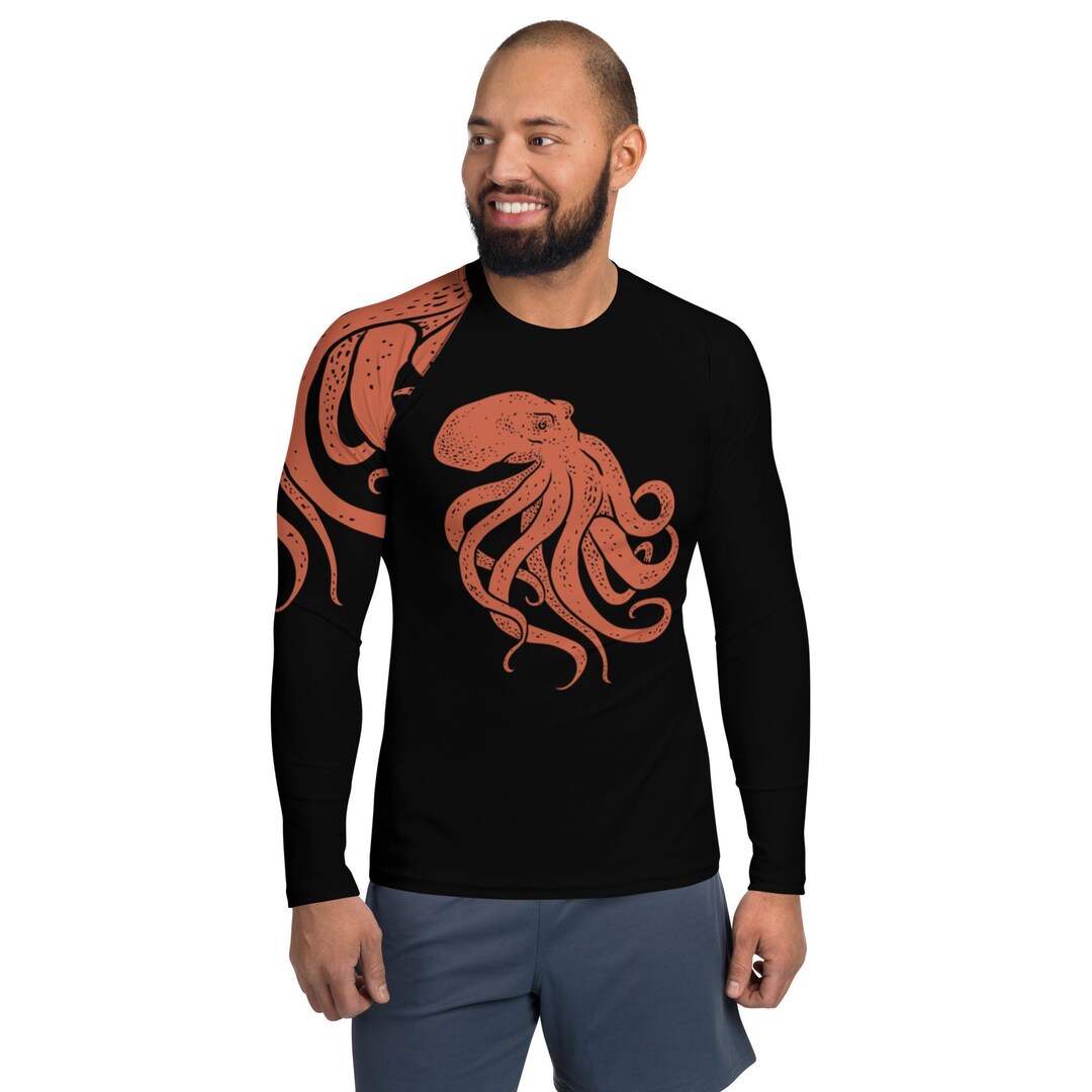 Aquatic Collection: Octopus Rash Guard, Nautical Rash Guards, Ocean ...