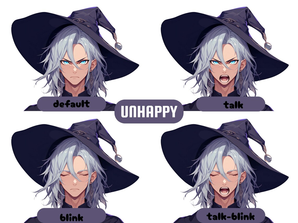 Pngtuber Avatar Anime Male | Vtuber PNG Model for Twitch & Youtube ...