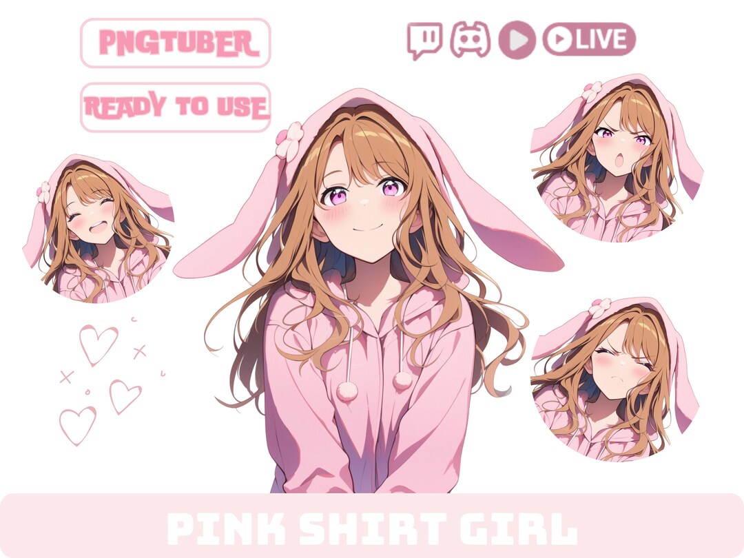 Pngtuber Girl Model Avatar Twitch OBS Stream Overlay Png Tuber Anime ...