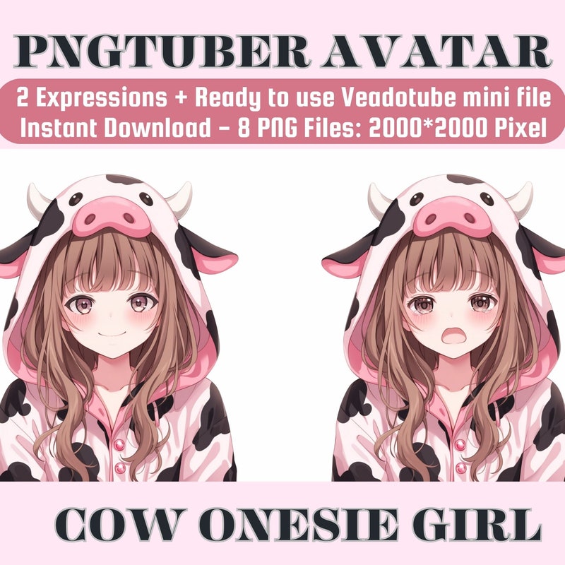 Cow Vtuber - Etsy