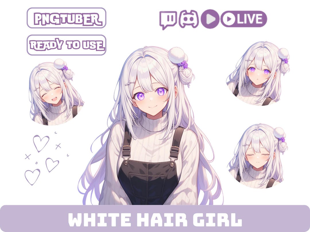 Pngtuber Girl Model Avatar Twitch OBS Stream Overlay Png Tuber Female ...