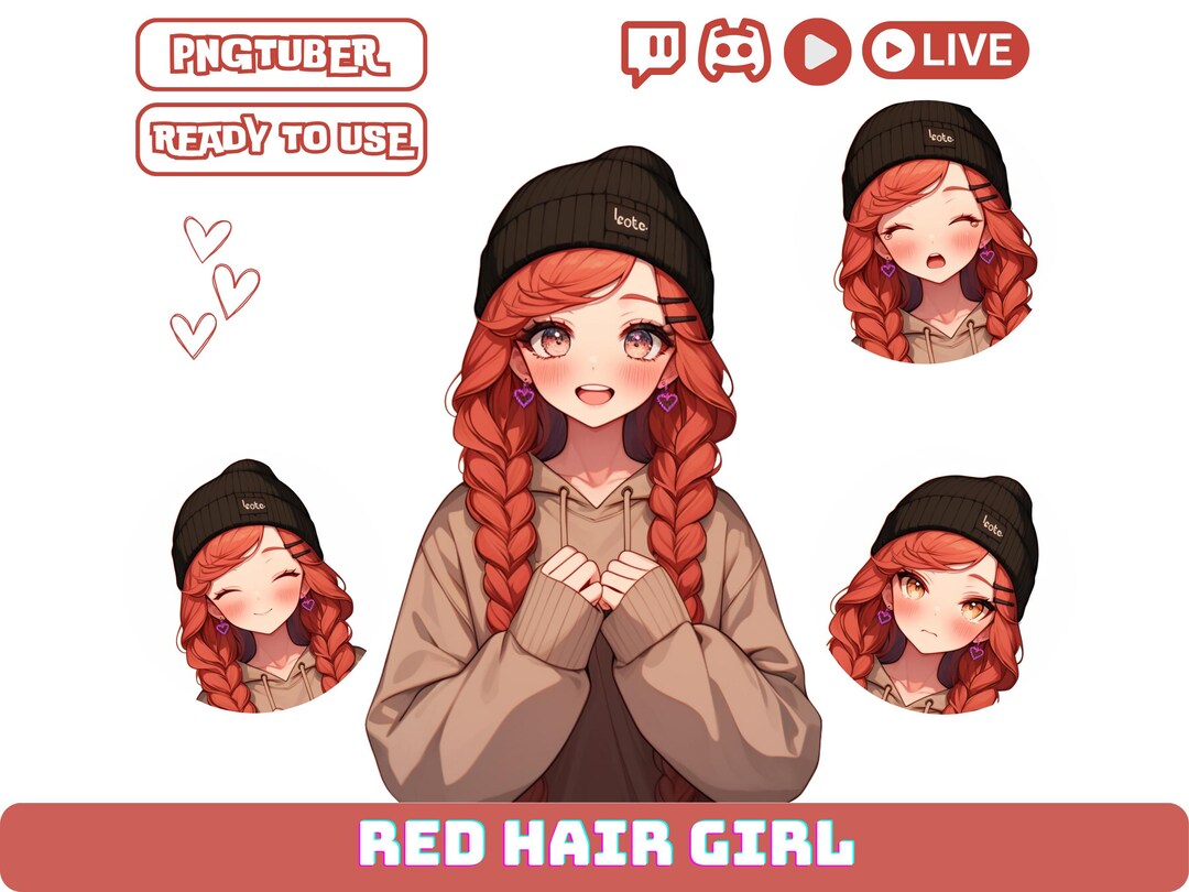 Pngtuber Girl Model Avatar Twitch OBS Stream Overlay Png Tuber Anime ...