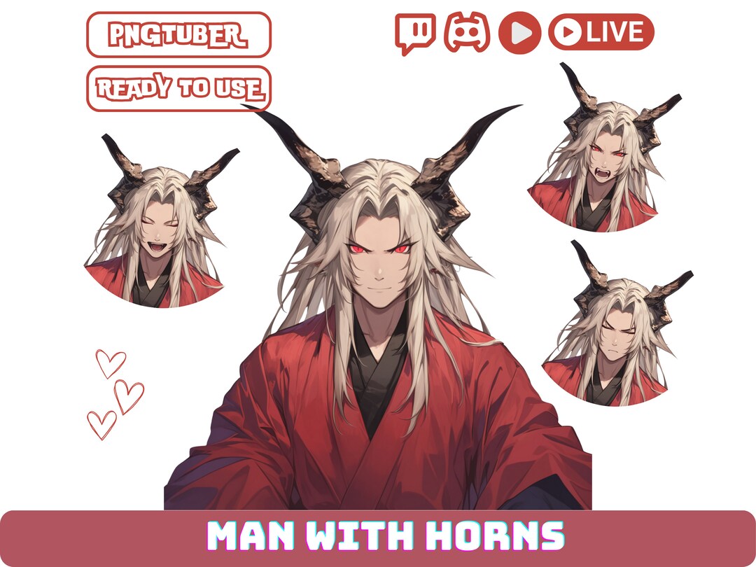 Pngtuber Avatar Anime Male | Vtuber PNG Model for Twitch & Youtube ...