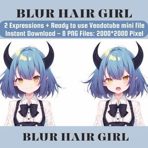 Pngtuber Avatar Anime Girl | Vtuber PNG Model for Twitch & Youtube ...