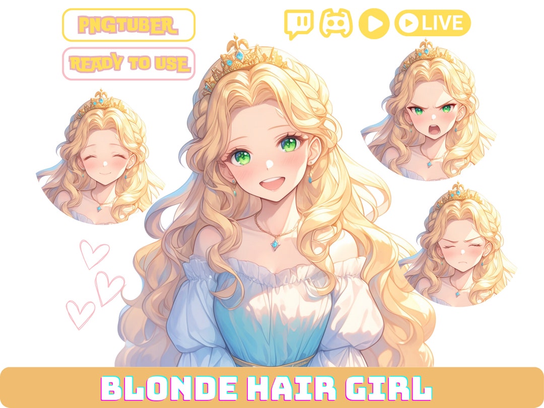 Pngtuber Girl Model Avatar Twitch Overlay OBS Stream Overlay Png Tuber ...