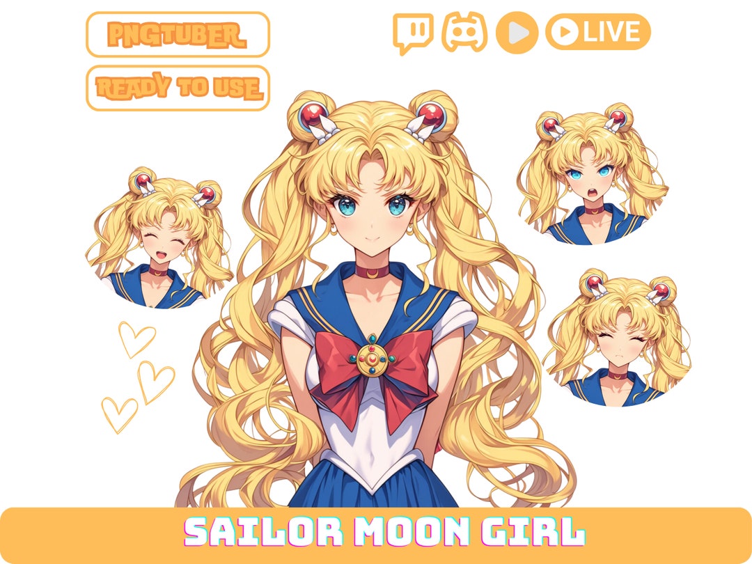Pngtuber Girl Model Avatar Twitch Overlay OBS Stream Overlay Png Tuber ...