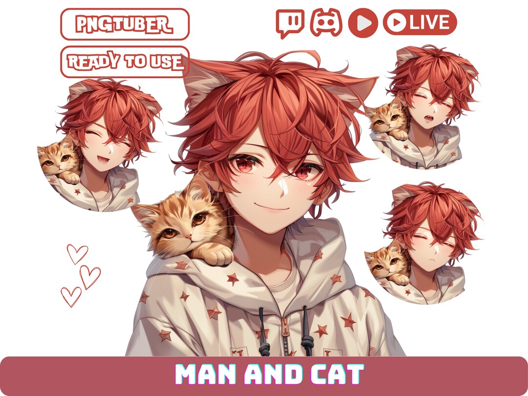 Pngtuber Male Model Avatar Twitch Overlay OBS Stream Overlay Png Tuber ...