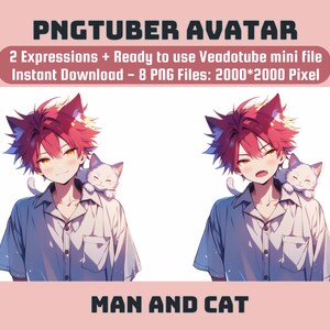 Pngtuber Male Model Avatar Twitch Overlay OBS Stream Overlay Png Tuber ...