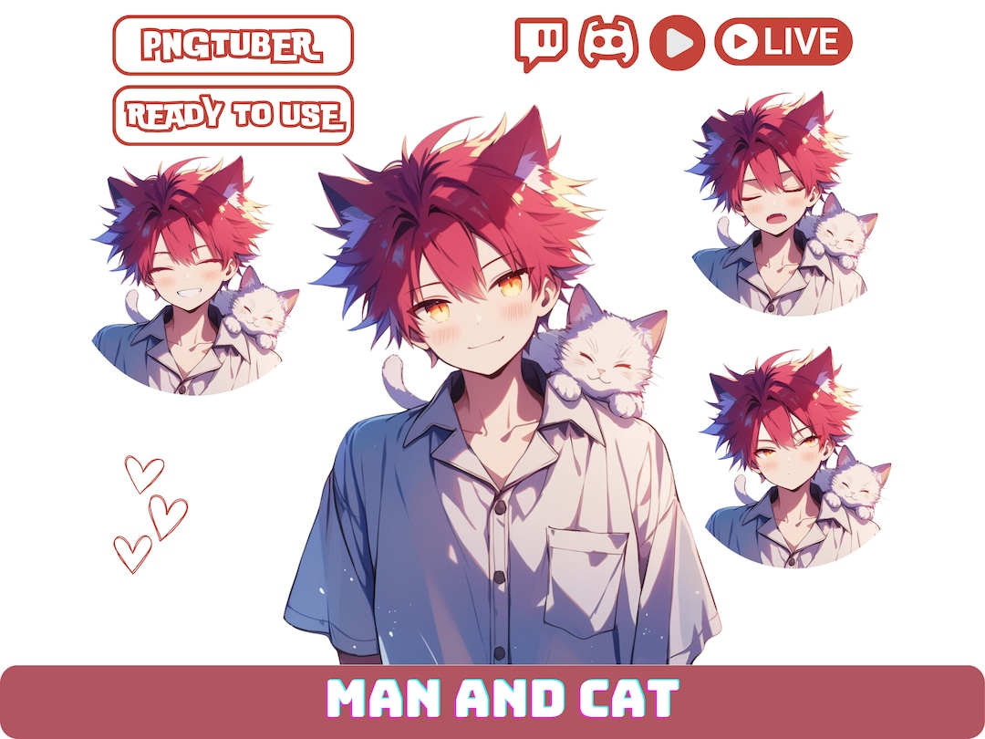 Pngtuber Male Model Avatar Twitch Overlay OBS Stream Overlay Png Tuber ...