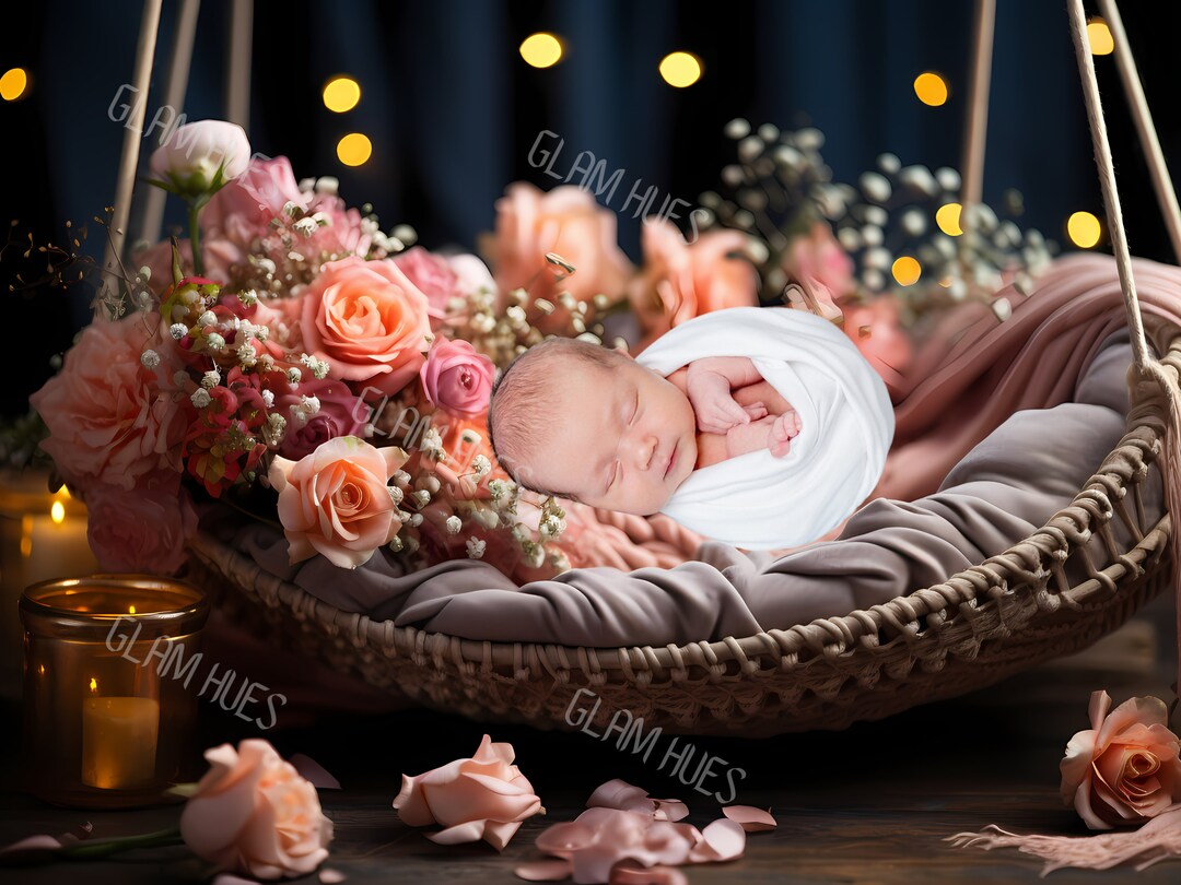 Newborn Digital Backdrop for Photo Editing, Newborn Baby Photography ...