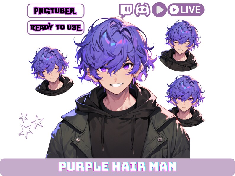 Pngtuber Male Model Avatar Twitch Overlay OBS Stream Overlay Png Tuber ...