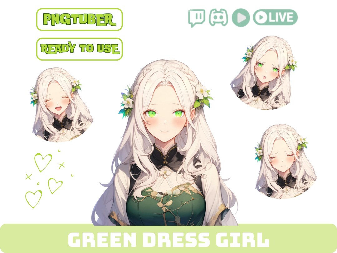 Pngtuber Girl Model Avatar OBS Stream Overlay Twitch Png Tuber Female ...