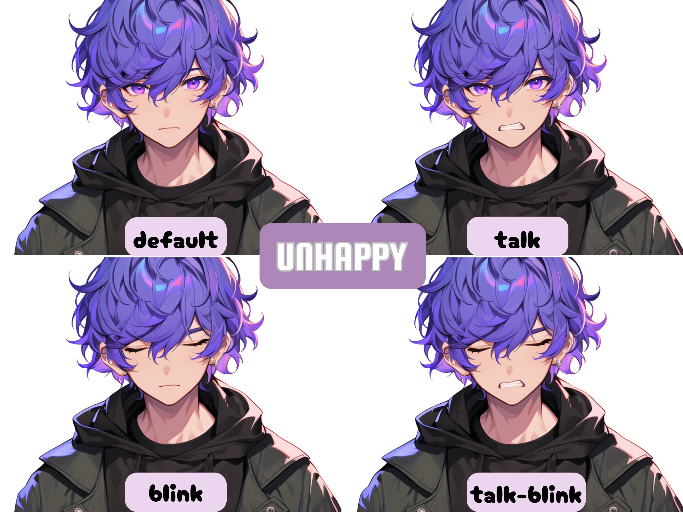 Pngtuber Male Model Avatar Twitch Overlay OBS Stream Overlay Png Tuber ...