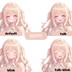 Pngtuber Girl Model Avatar Twitch Overlay OBS Stream Overlay Png Tuber ...