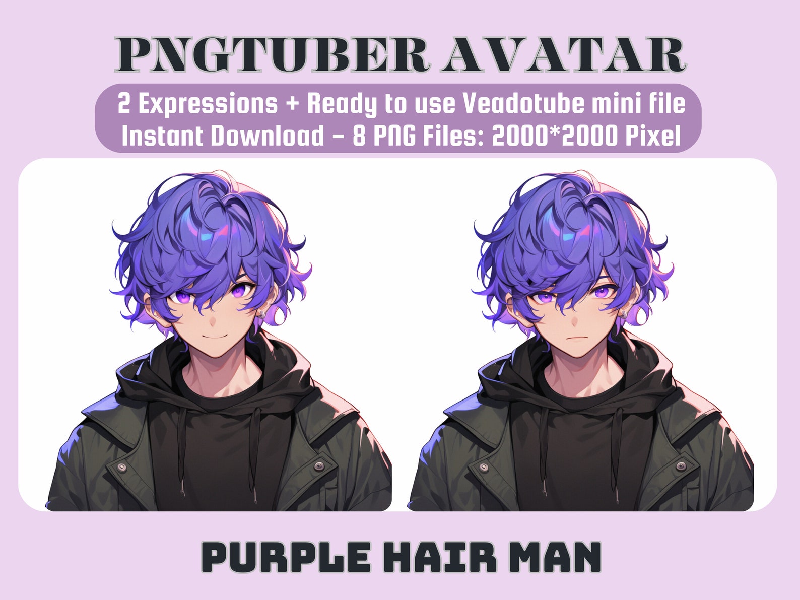 Pngtuber Male Model Avatar Twitch Overlay OBS Stream Overlay Png Tuber ...