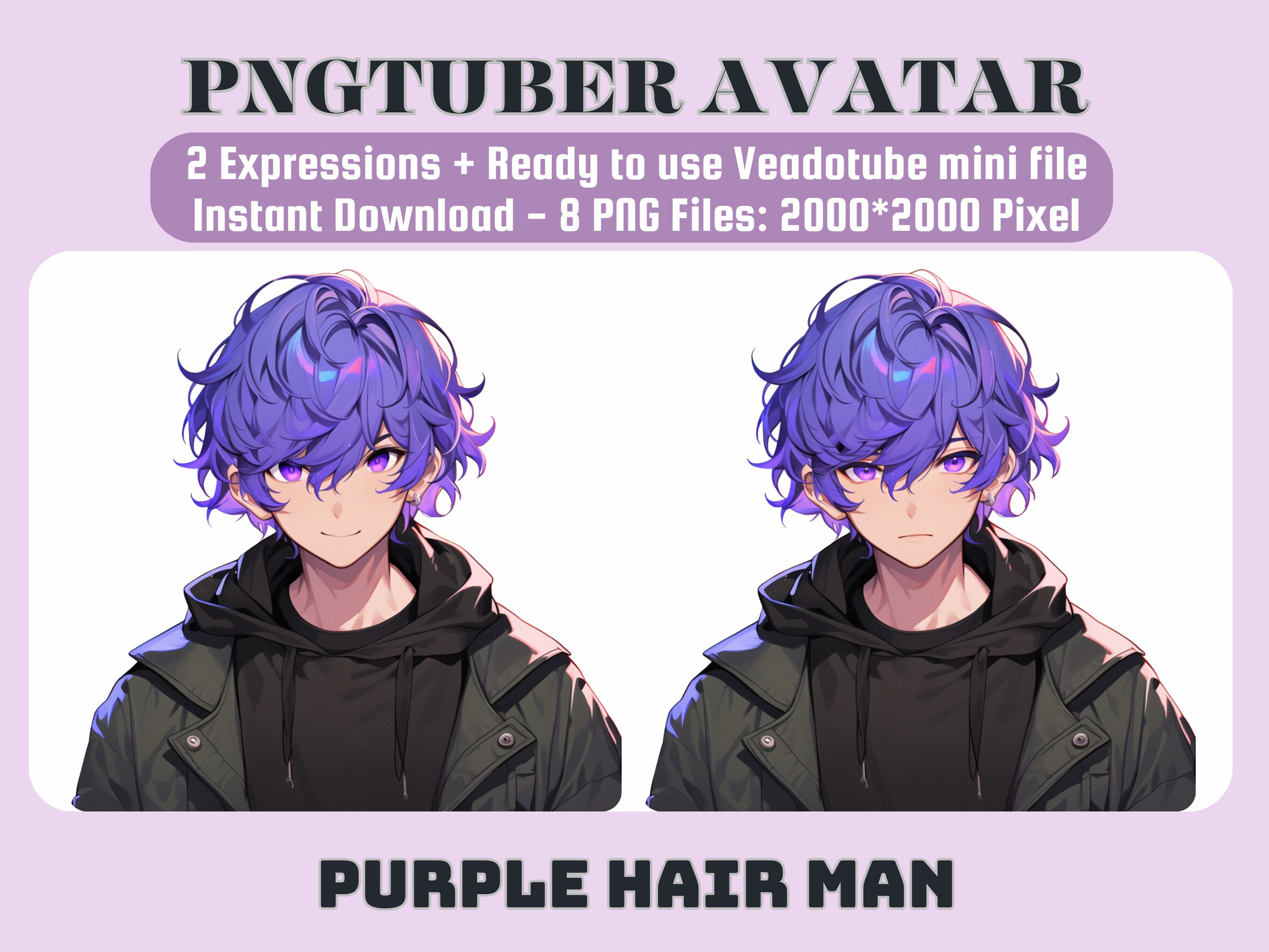 Pngtuber Male Model Avatar Twitch Overlay OBS Stream Overlay Png Tuber ...