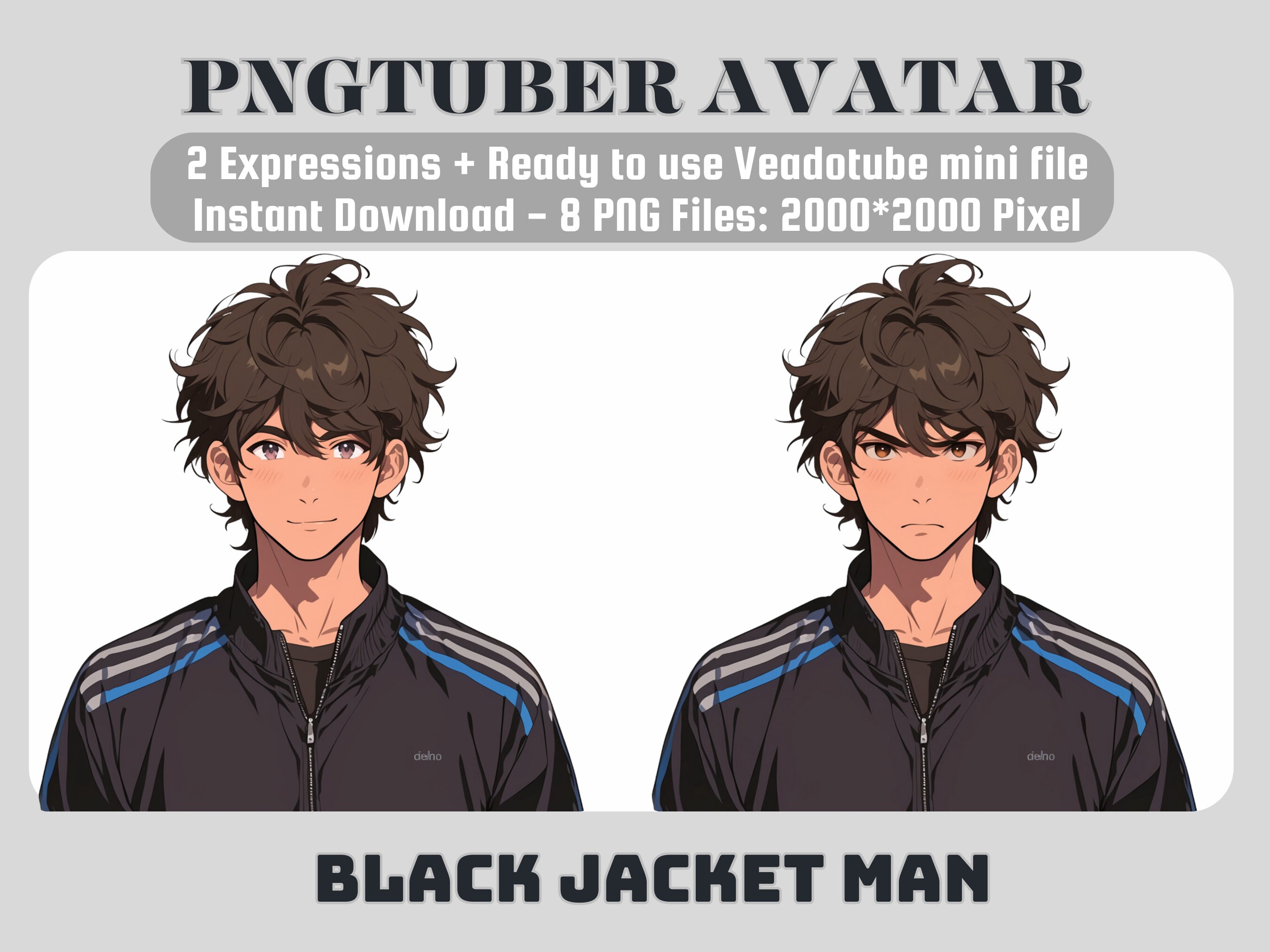 Pngtuber Male Model Avatar Twitch Overlay OBS Stream Overlay Png Tuber ...