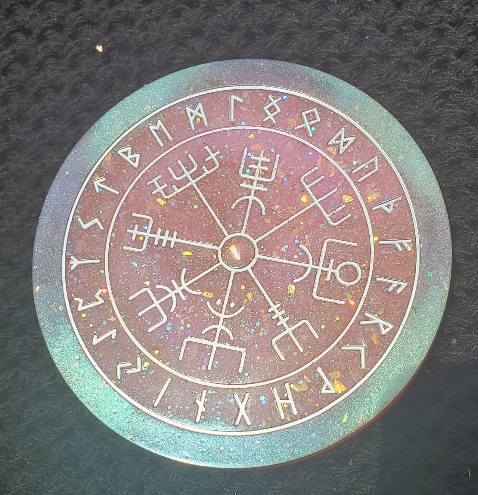 Vegvisir Futhark Rune Tablet Duo Pendulum Board Pink Edition | Etsy