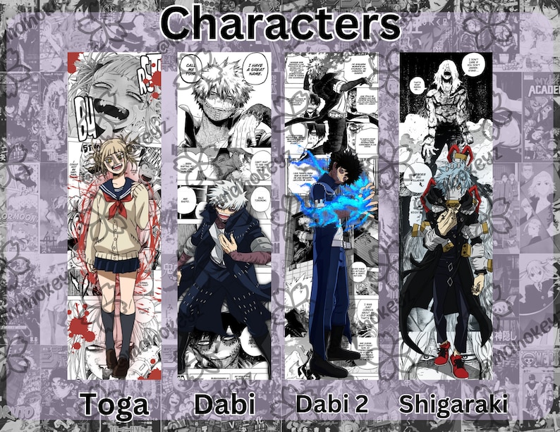Manga Character Bookmark, Laminated Fanartthemed Bookmark / Anime ...