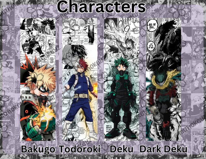 Manga Character Bookmark, Laminated Fanartthemed Bookmark / Anime ...
