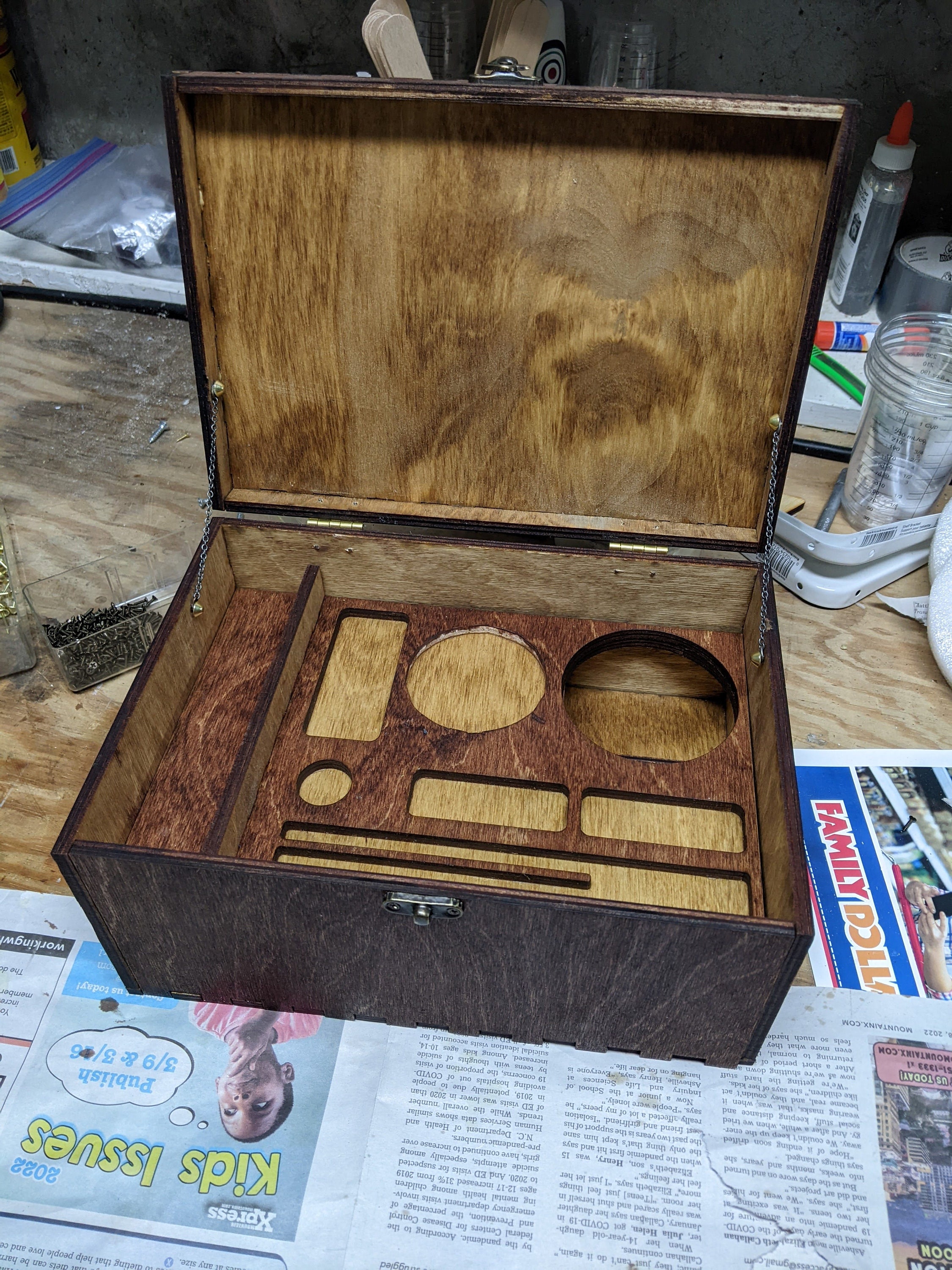 Stash Box Wooden Handmade Stained Custom Gift Keepsake Jewelry - Etsy